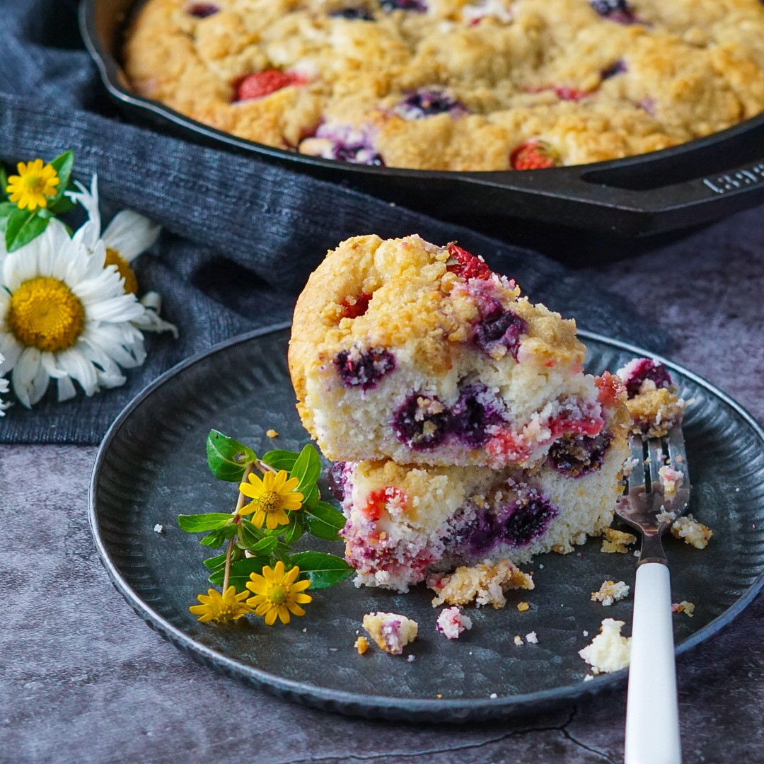 Berry Cherry Buckle - thekitchensinkblog.com