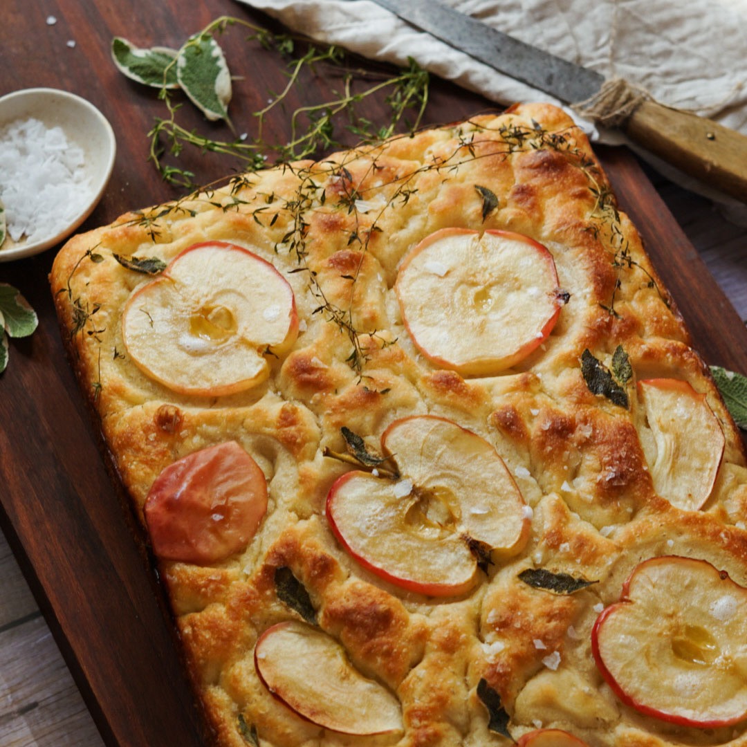 Apple and Sage Focaccia - thekitchensinkblog.com