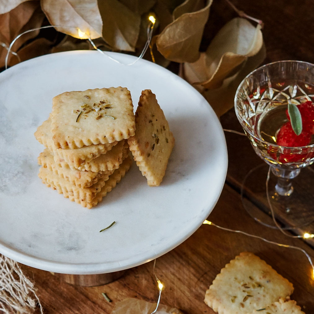 Parmesan Fennel and Sea Salt Shortbread - thekitchensinkblog.com