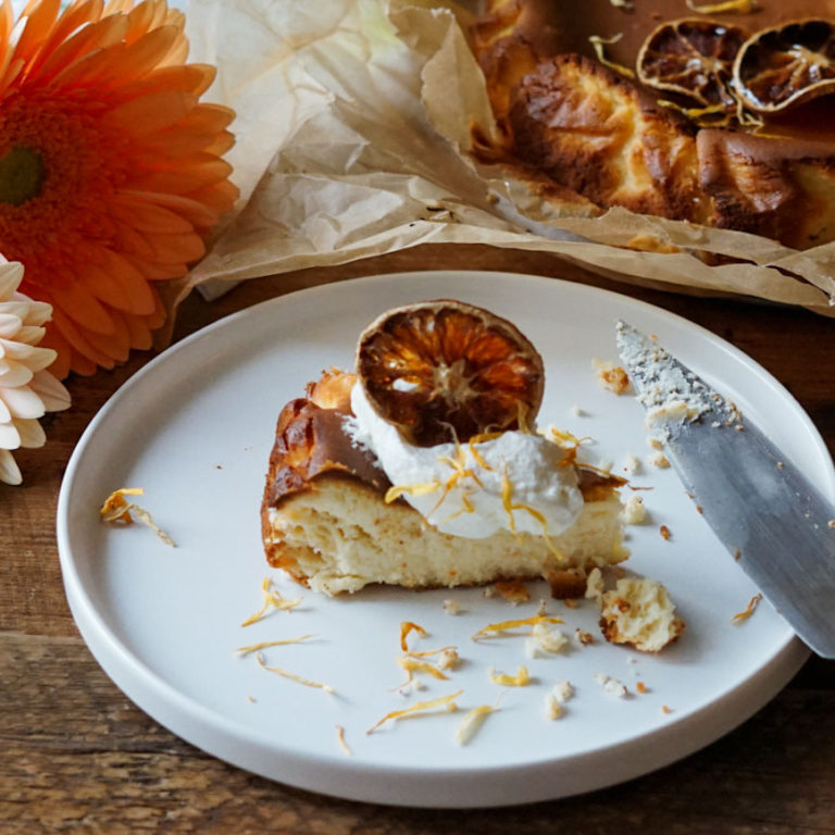 Orange Basque Cheesecake - thekitchensinkblog.com
