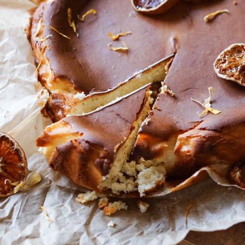Orange Basque Cheesecake - thekitchensinkblog.com